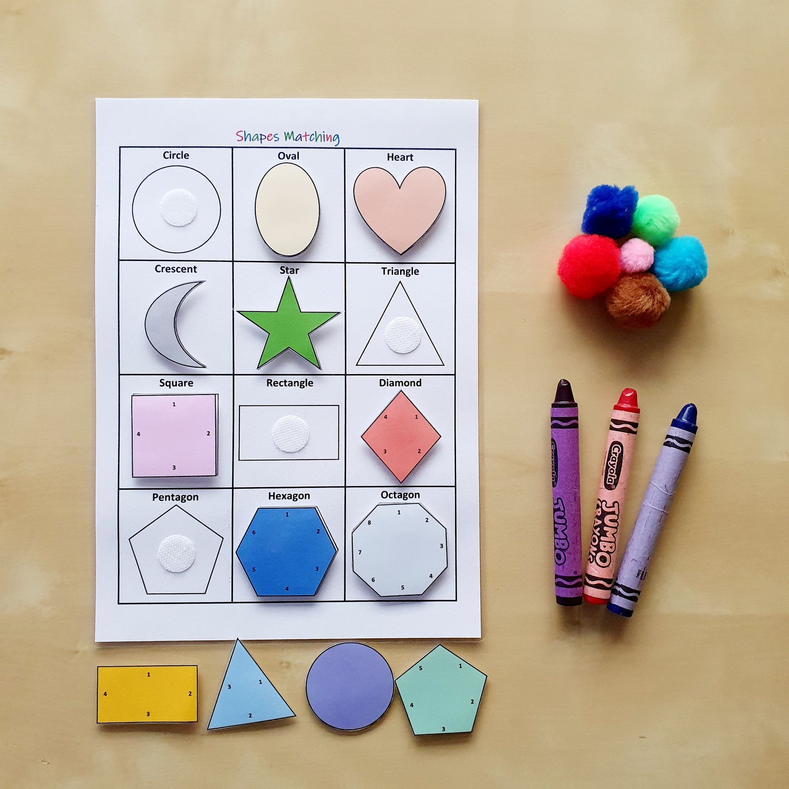 Shapes Busy Book Bundle, Matching Shapes, Tracing Shapes, Count Shapes ...