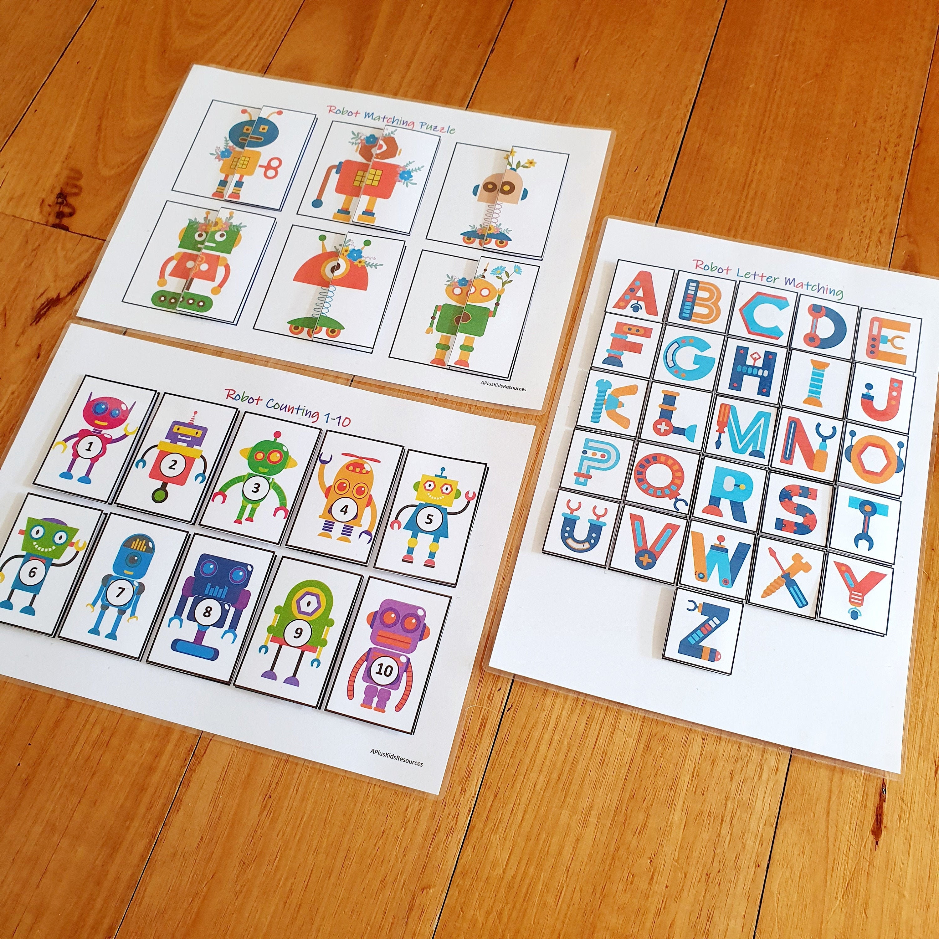 Robot Mini Bundle Printable Busy Book Bundle Matching - Etsy