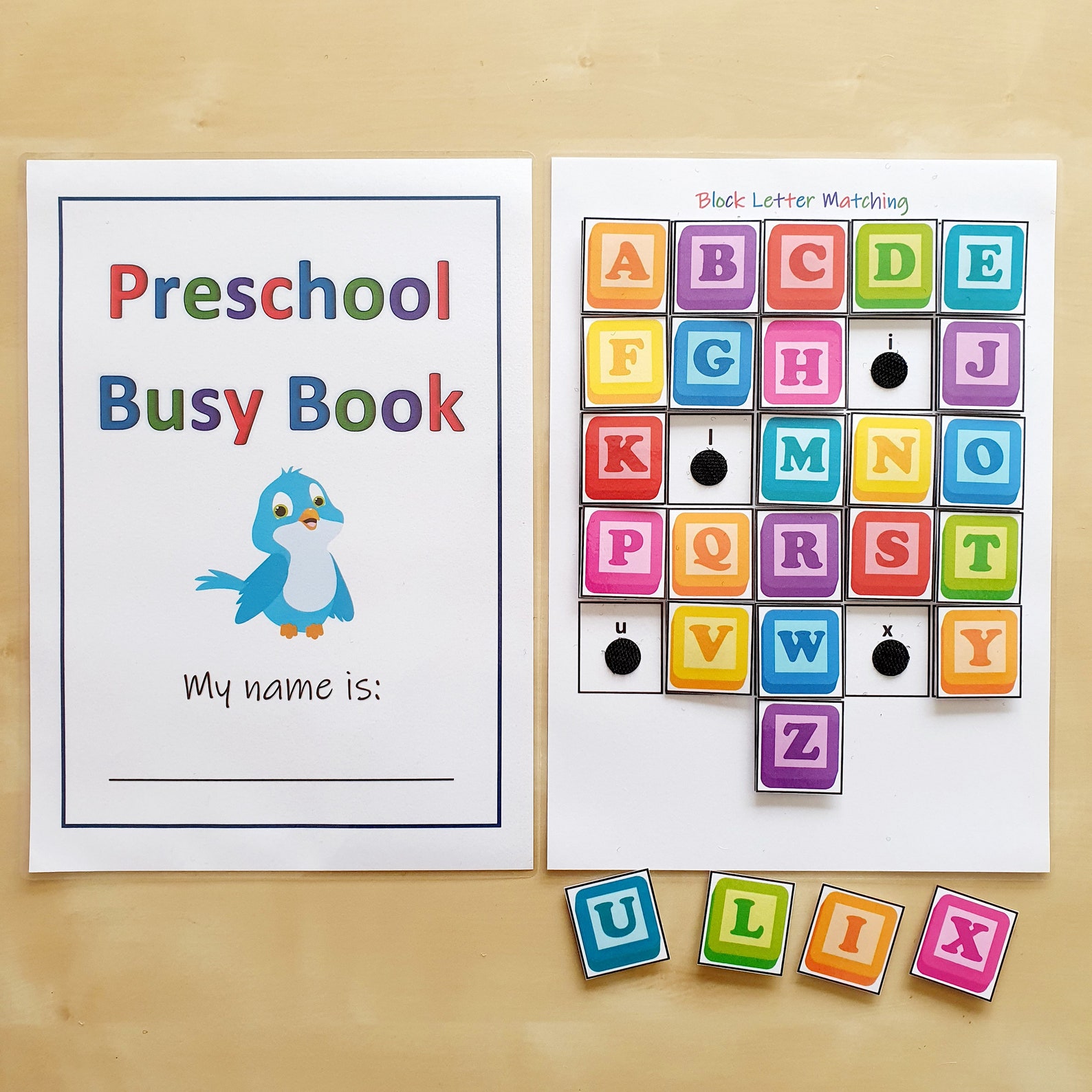 Preschool Busy Book Bundle Printable Shapes Alphabet | Etsy
