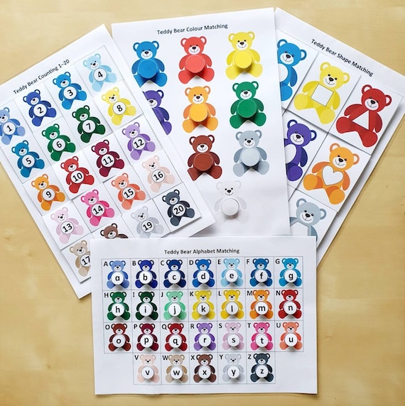 Teddy Bear Shapes Printables