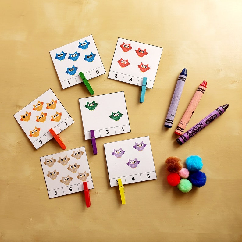 Count and Clip Cards: Montessori Number Activity (digital Download PDF ...