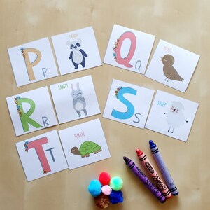 Alphabet Matching Cards, Letters Literacy Printable, Homeschool ...