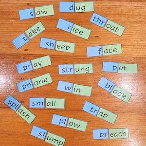 Word Family Matching Cards, Homeschool Printable, Chunks Blends Phonics ...
