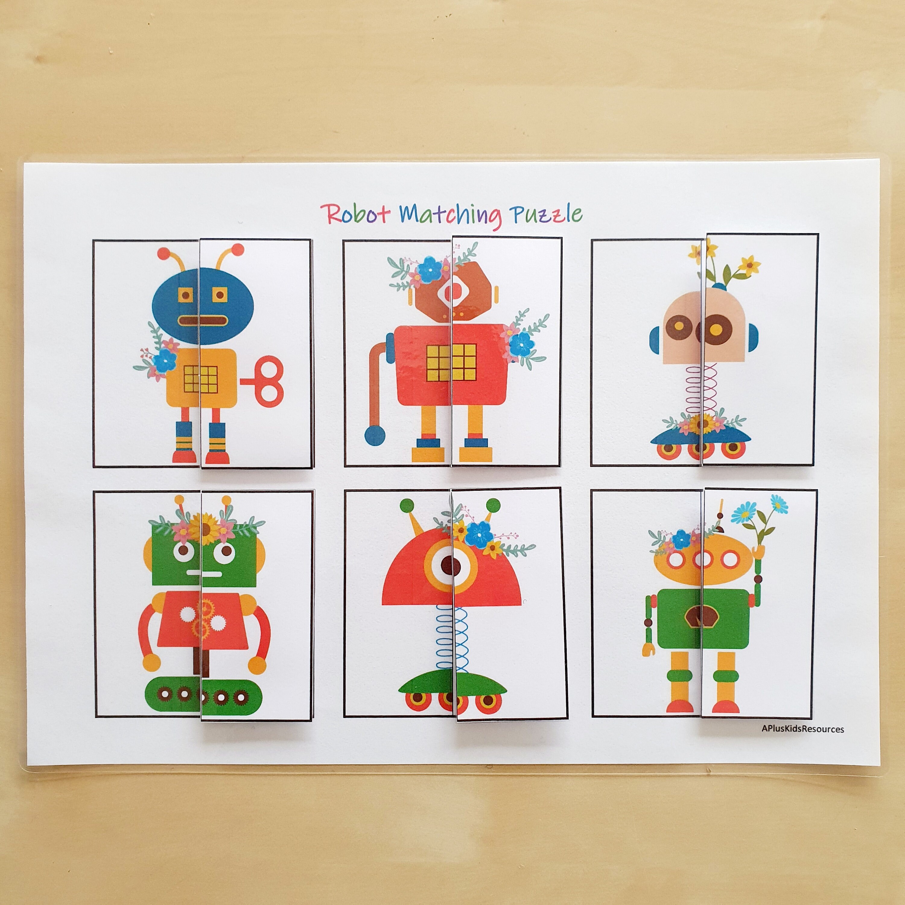 Robot Mini Bundle Printable Busy Book Bundle Matching - Etsy