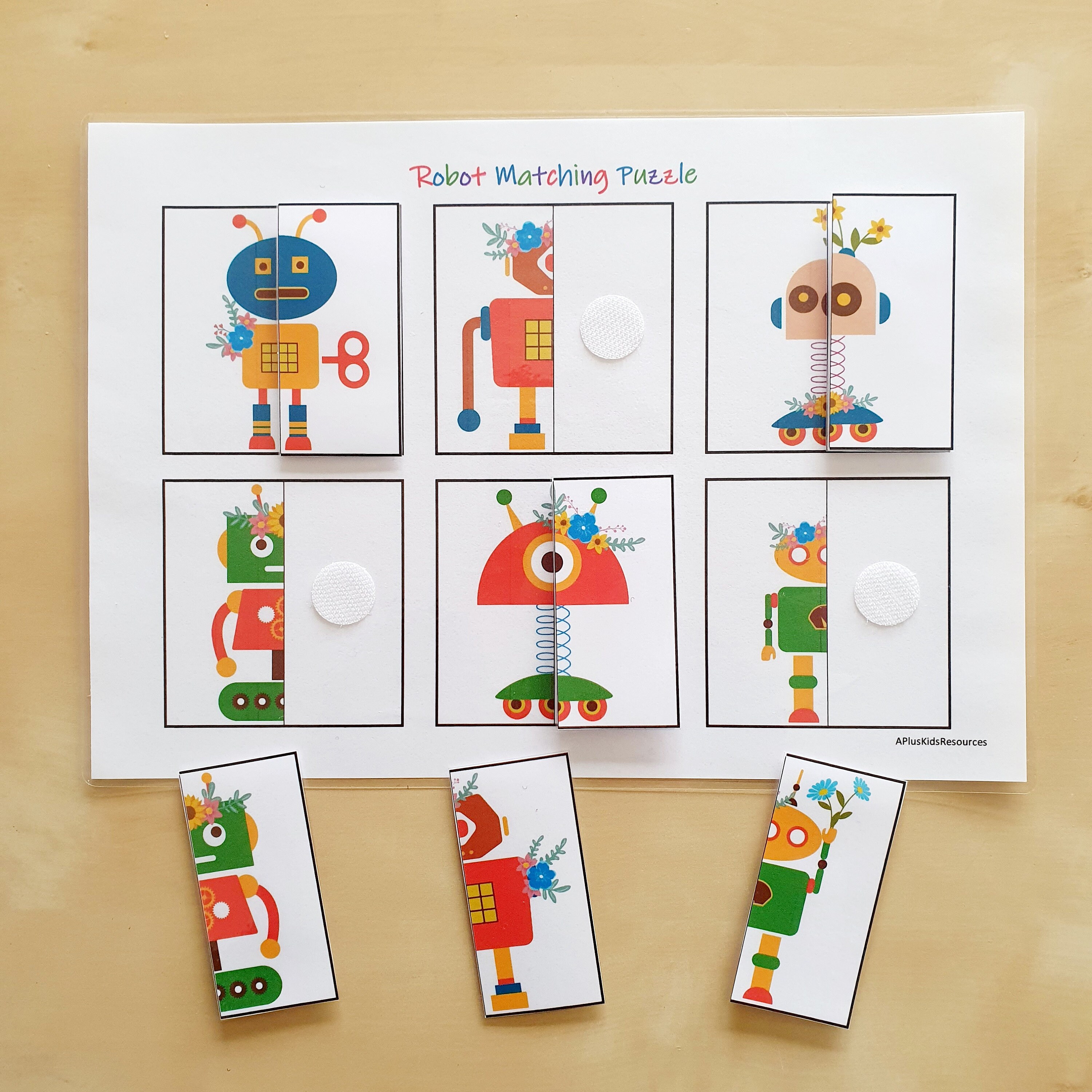 Robot Mini Bundle Printable Busy Book Bundle Matching - Etsy