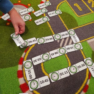 Dominoes Telling the Time, Clock Dominoes Printable, Montessori ...