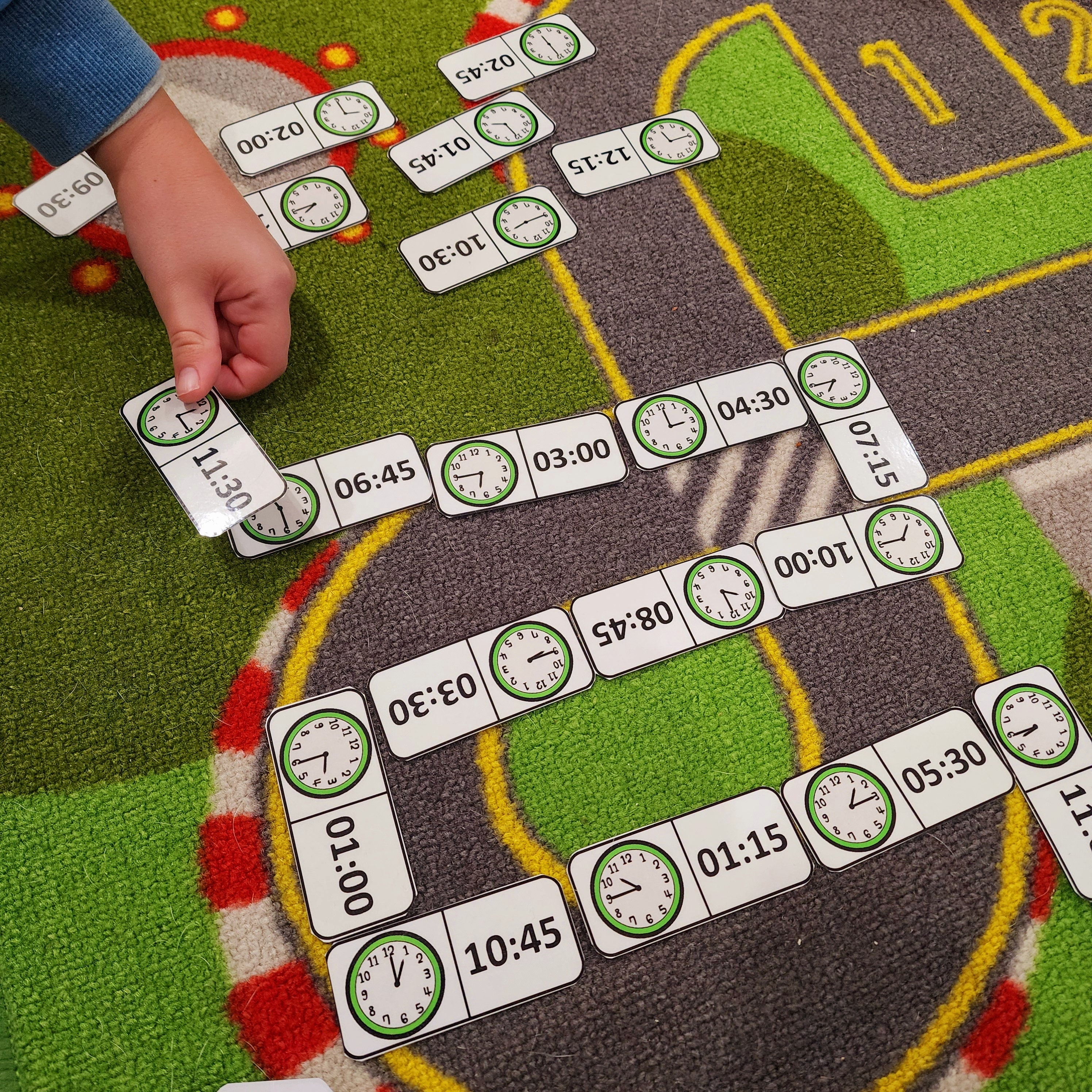 Clock Dominoes: Telling Time Game, Montessori Homeschool (digital ...