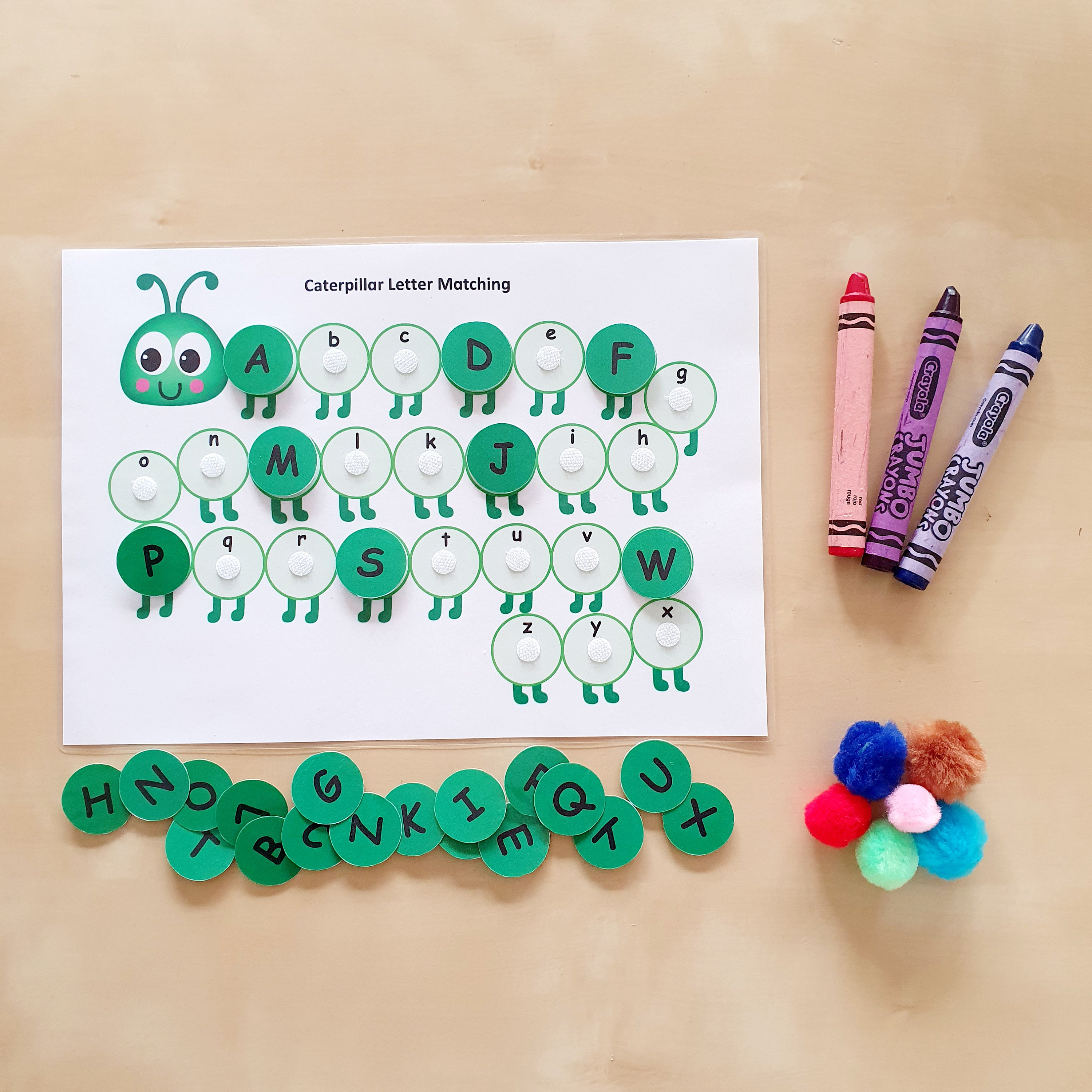 Caterpillar Letter Matching Printable Busy Book Learn - Etsy