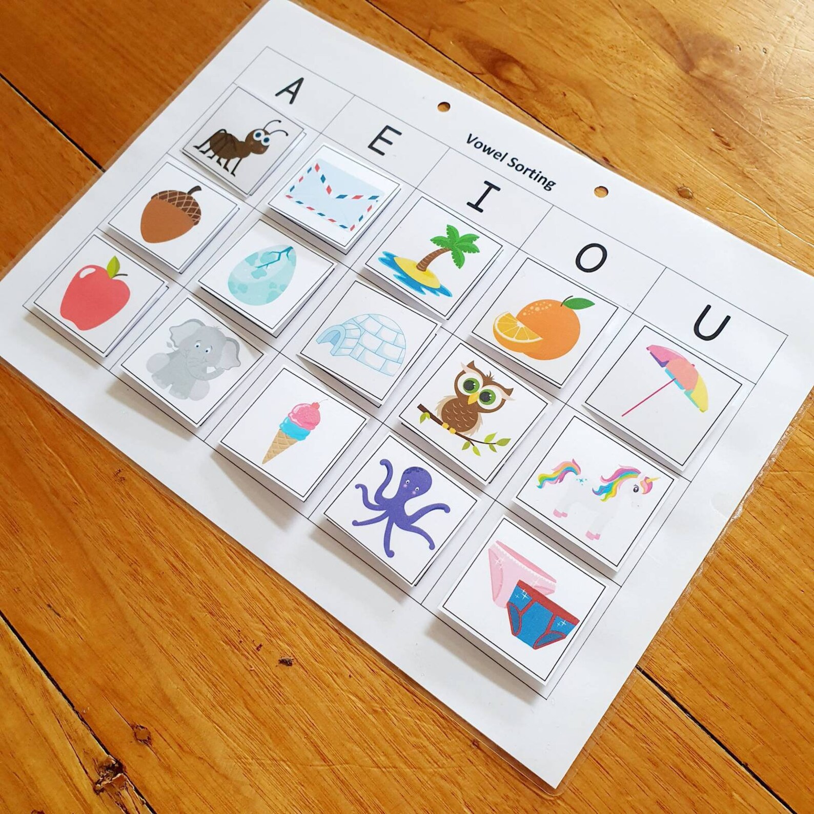 Vowel Sorting Printable: ABC Phonics Literacy Worksheet (digital ...