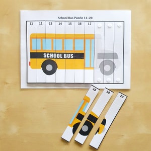 Vehicle Number Puzzles Transport Counting 1 to 100 Matching - Etsy Canada