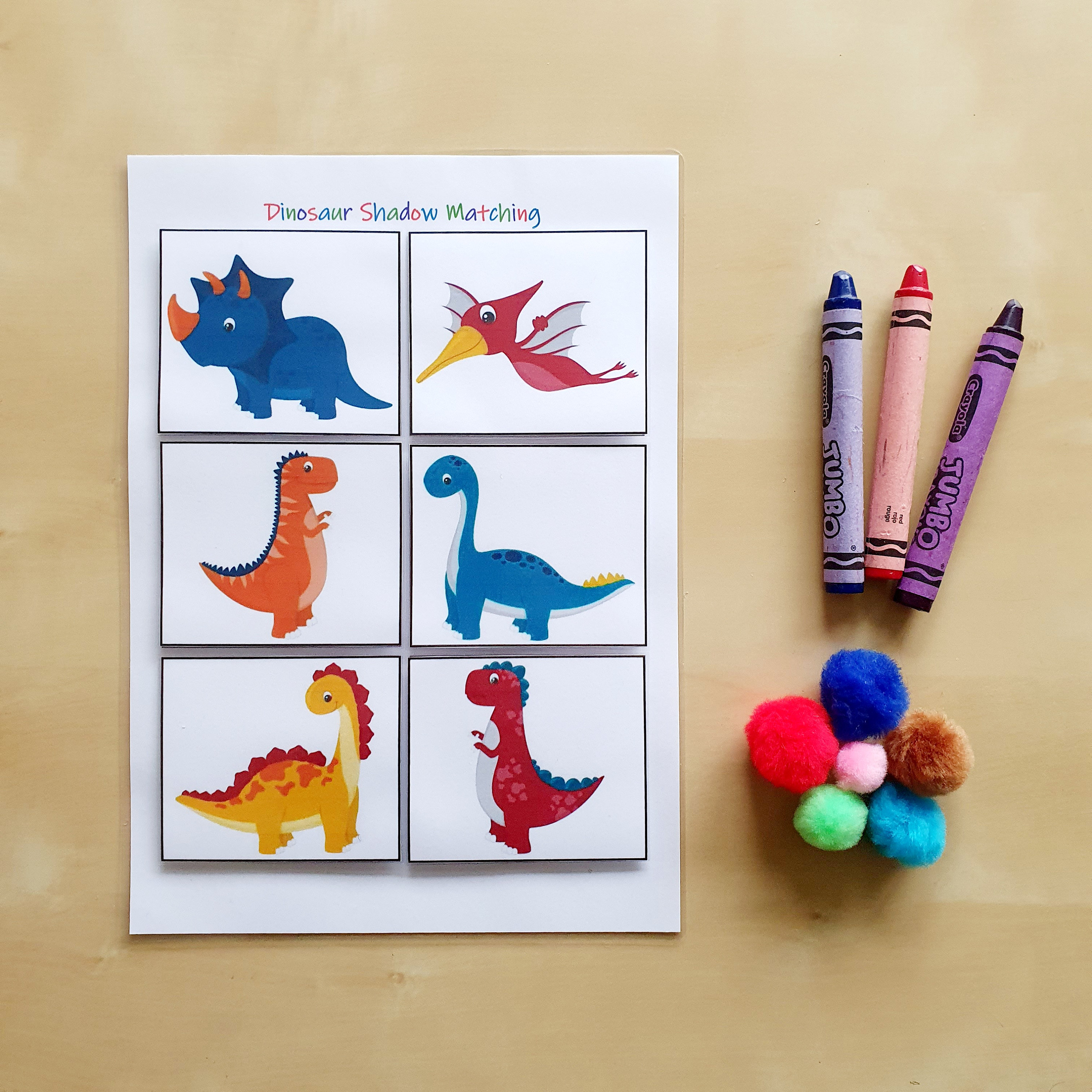 Dinosaur Mini Bundle Printable Busy Book Matching Dinosaur - Etsy