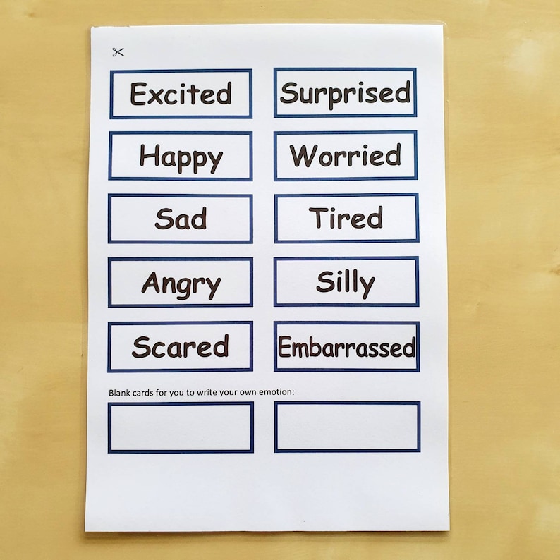 Play Dough Emotions Mats: Feelings Faces Printable (digital Download ...