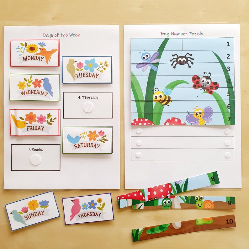 Preschool Busy Book Bundle Printable Shapes Alphabet | Etsy