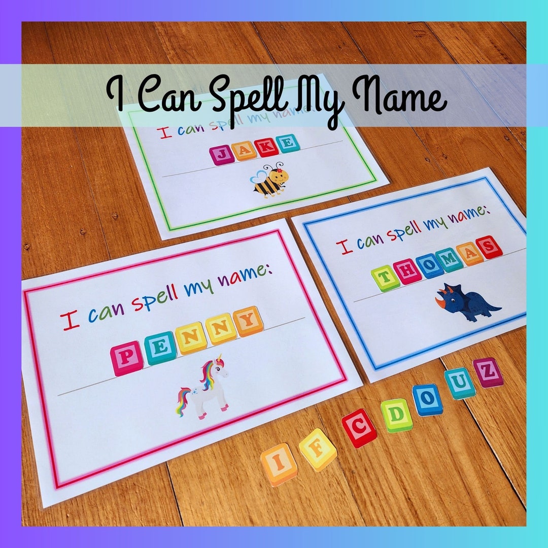Name Spelling Worksheet, Binder Cover, Personalised Spell My Name, Busy ...