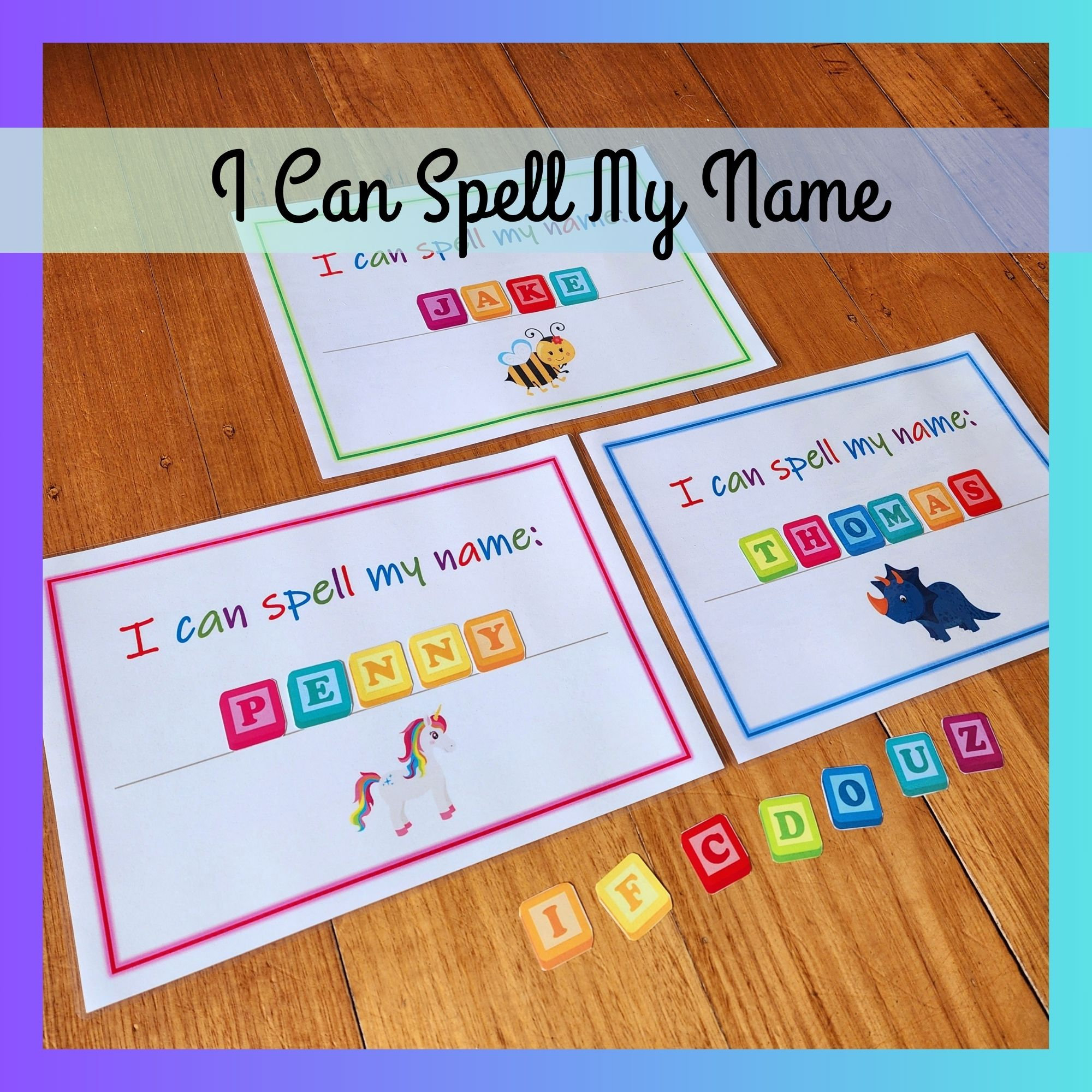 Name Spelling Worksheet, Binder Cover, Personalised Spell My Name, Busy ...
