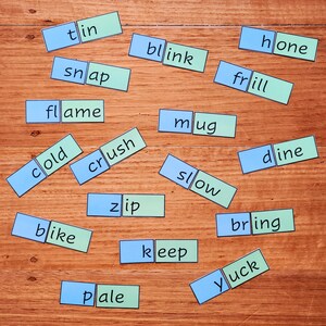 Word Family Matching Cards, Homeschool Printable, Chunks Blends Phonics ...