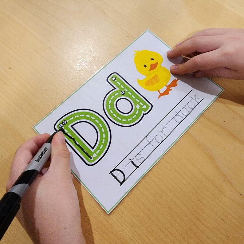 Alphabet Tracing Cards: ABC Handwriting Practice (digital Download) - Etsy
