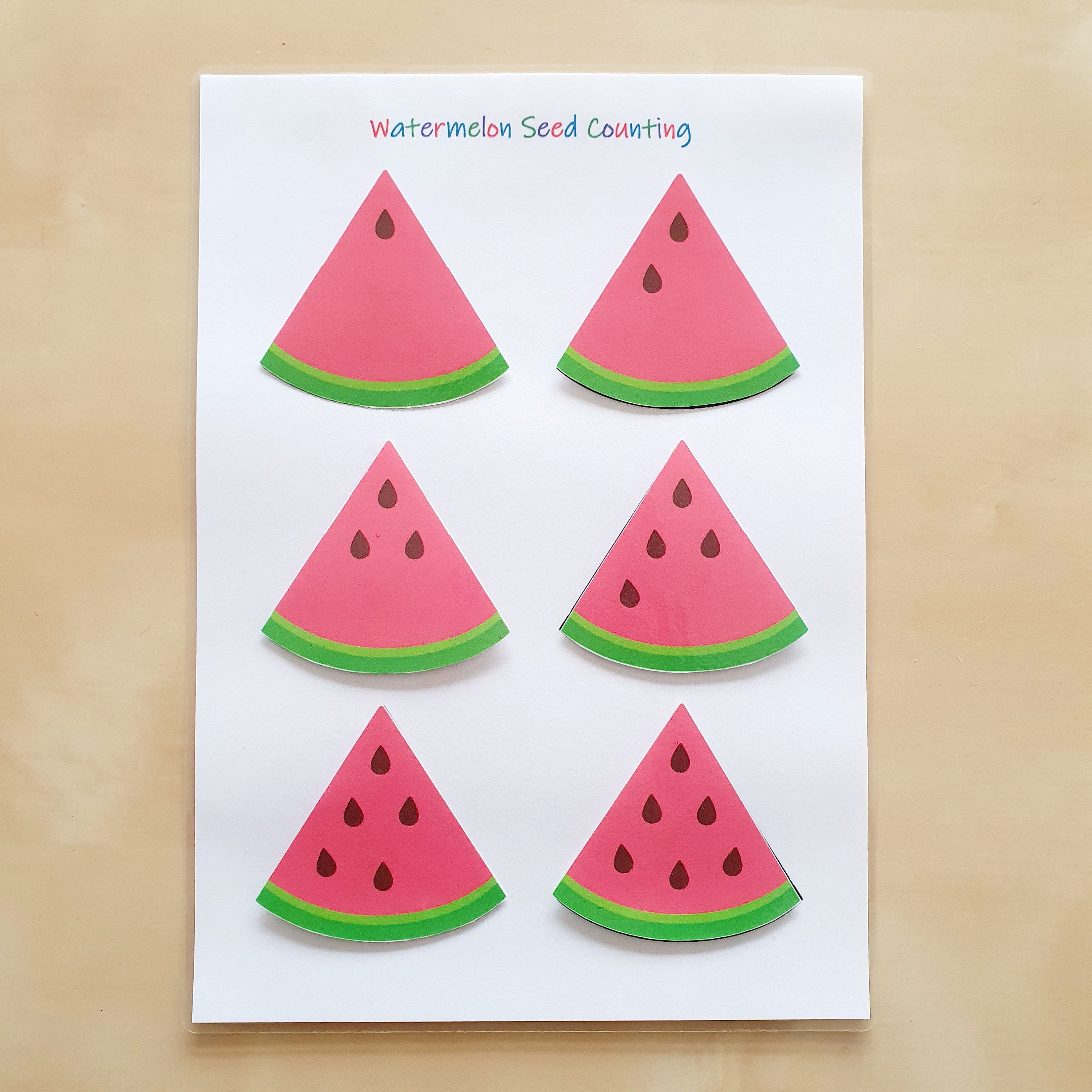 Watermelon Seed Counting Printable, Busy Book, Numbers Maths Homeschool ...