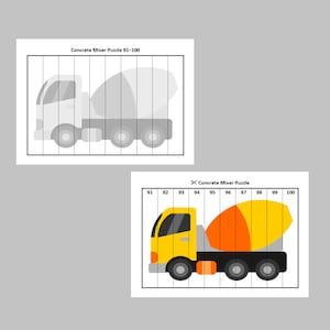 Vehicle Number Puzzles Transport Counting 1 to 100 Matching - Etsy Canada
