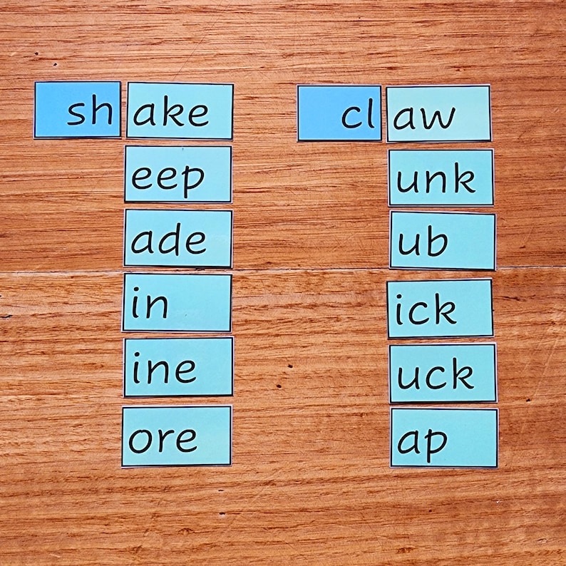 Word Family Matching Cards: Phonics Spelling Game (digital Download PDF ...