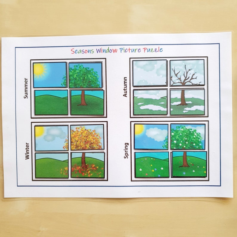 Seasons of the Year, Printable, Summer, Autumn, Fall, Winter, Spring ...