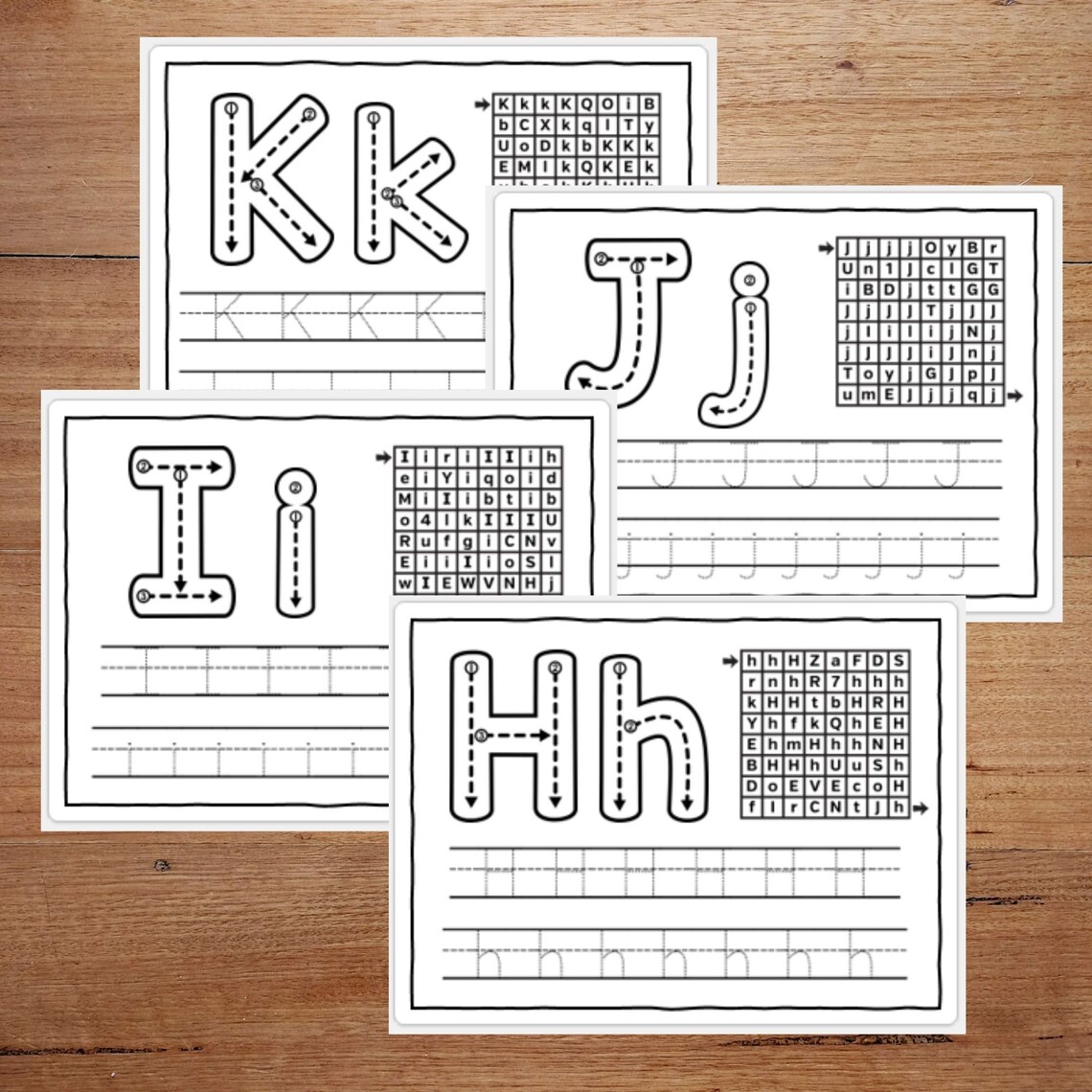 Alphabet Tracing Worksheets: Letter Recognition, Homeschool Resource ...