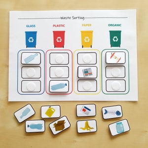 Waste Sorting Printable, Recycling Garbage Rubbish Trash, Busy Book ...