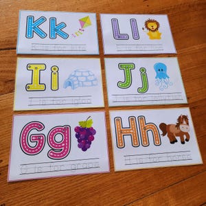 Alphabet Tracing Cards: ABC Handwriting Practice (digital Download) - Etsy