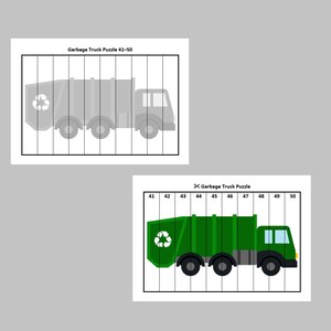 Vehicle Number Puzzles Transport Counting 1 to 100 Matching - Etsy Canada