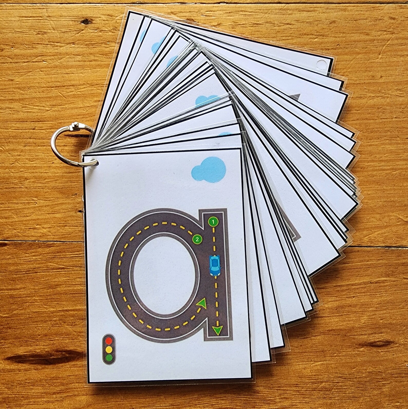 Road Letters Tracing Flashcards: Lowercase Alphabet (digital Download ...