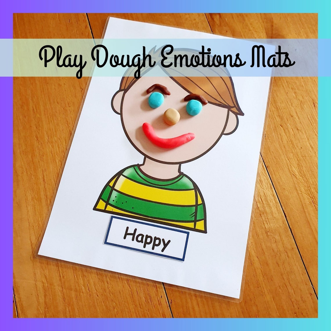 Play Dough Emotions Mats: Feelings Faces Printable (digital Download ...