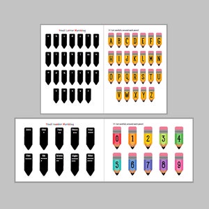 Pencil Alphabet Number Worksheets, ABC Printable, Counting 0-9 ...