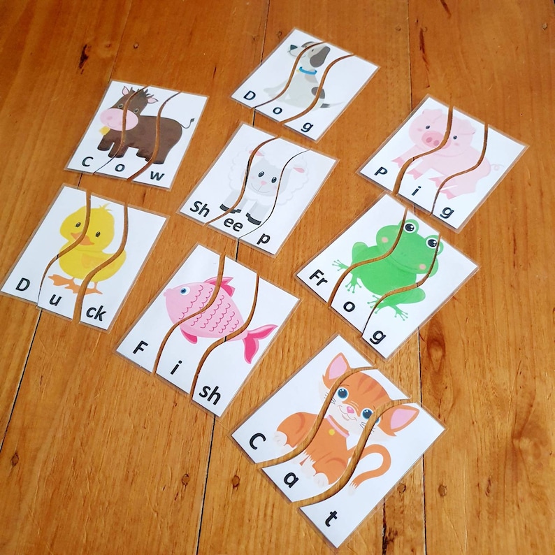 Animal Spelling Puzzle Literacy Phonics Spell The Animal - Etsy.de