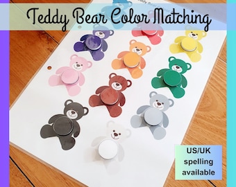 Teddy Bear Alphabet Matching Printable, ABC Worksheet, Homeschool Busy ...