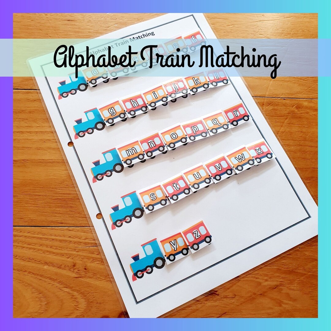 Alphabet Train Matching, Busy Book Printable, Alphabet Literacy ...