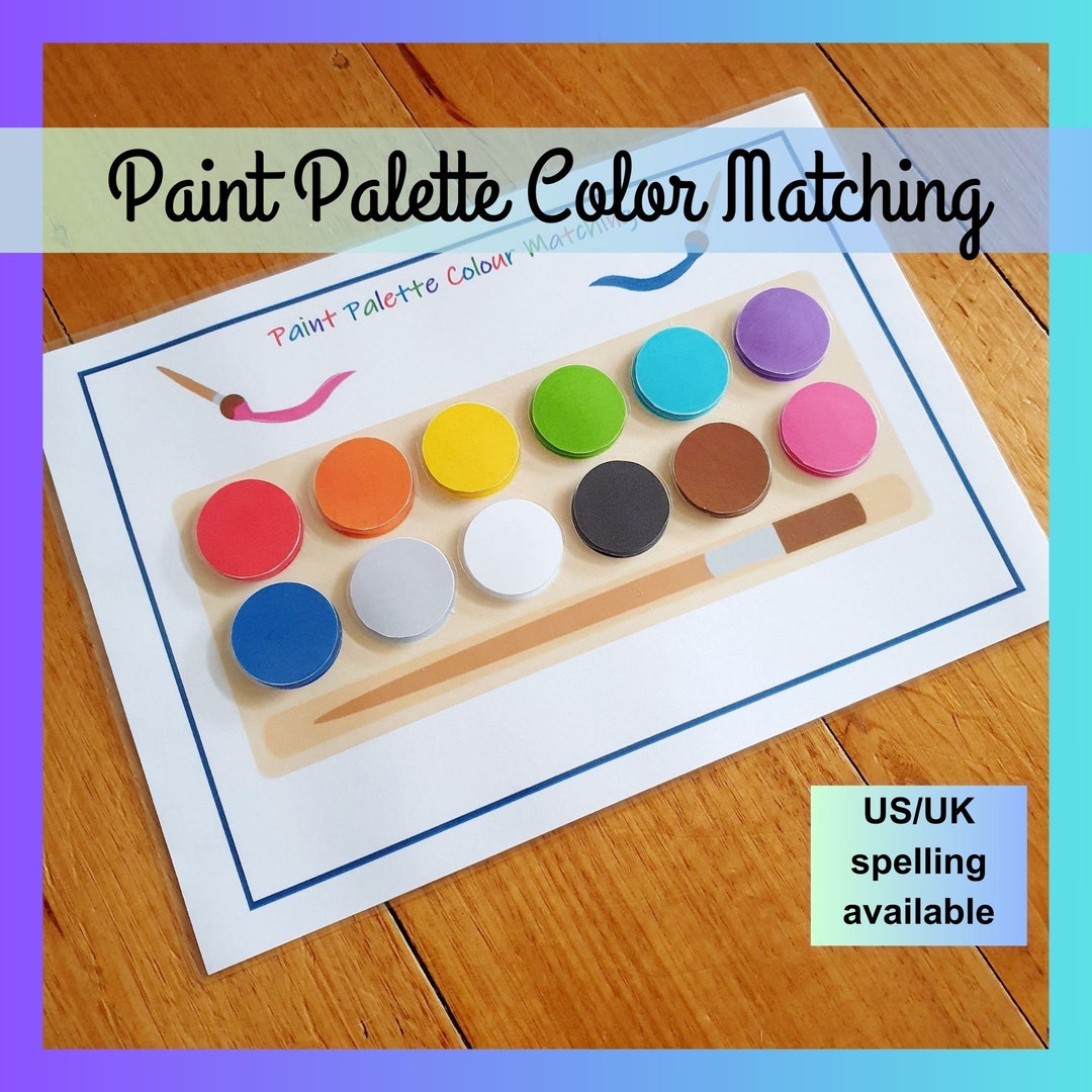 Paint Palette Color Matching Printable, Match Colours, Homeschool Busy ...