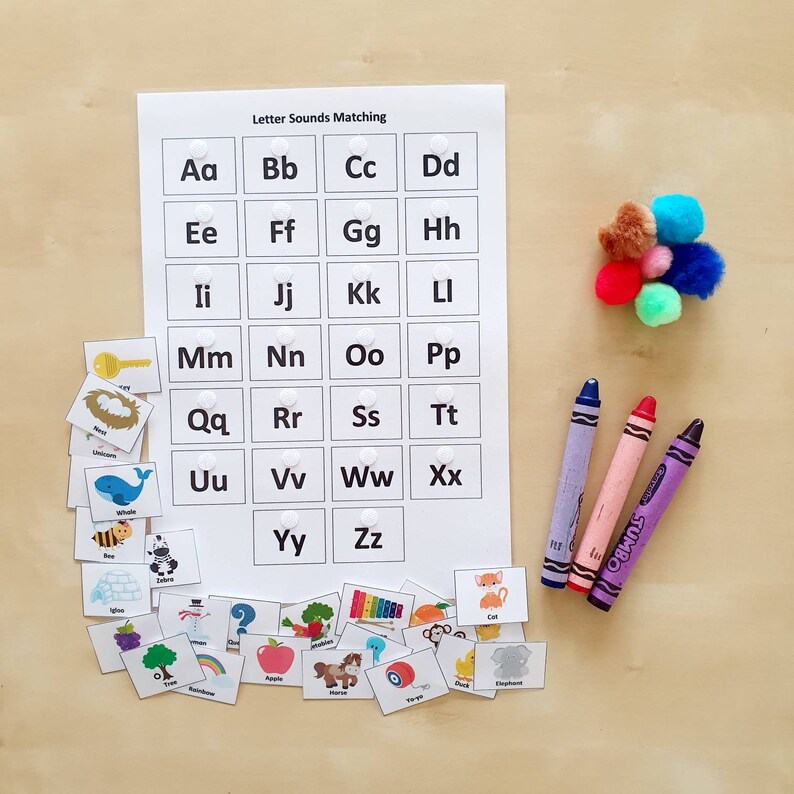 Letter Sounds Matching Printable: Alphabet Phonics Activity (digital ...