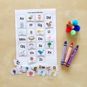 Letter Sounds Matching Printable: Alphabet Phonics Activity (digital ...