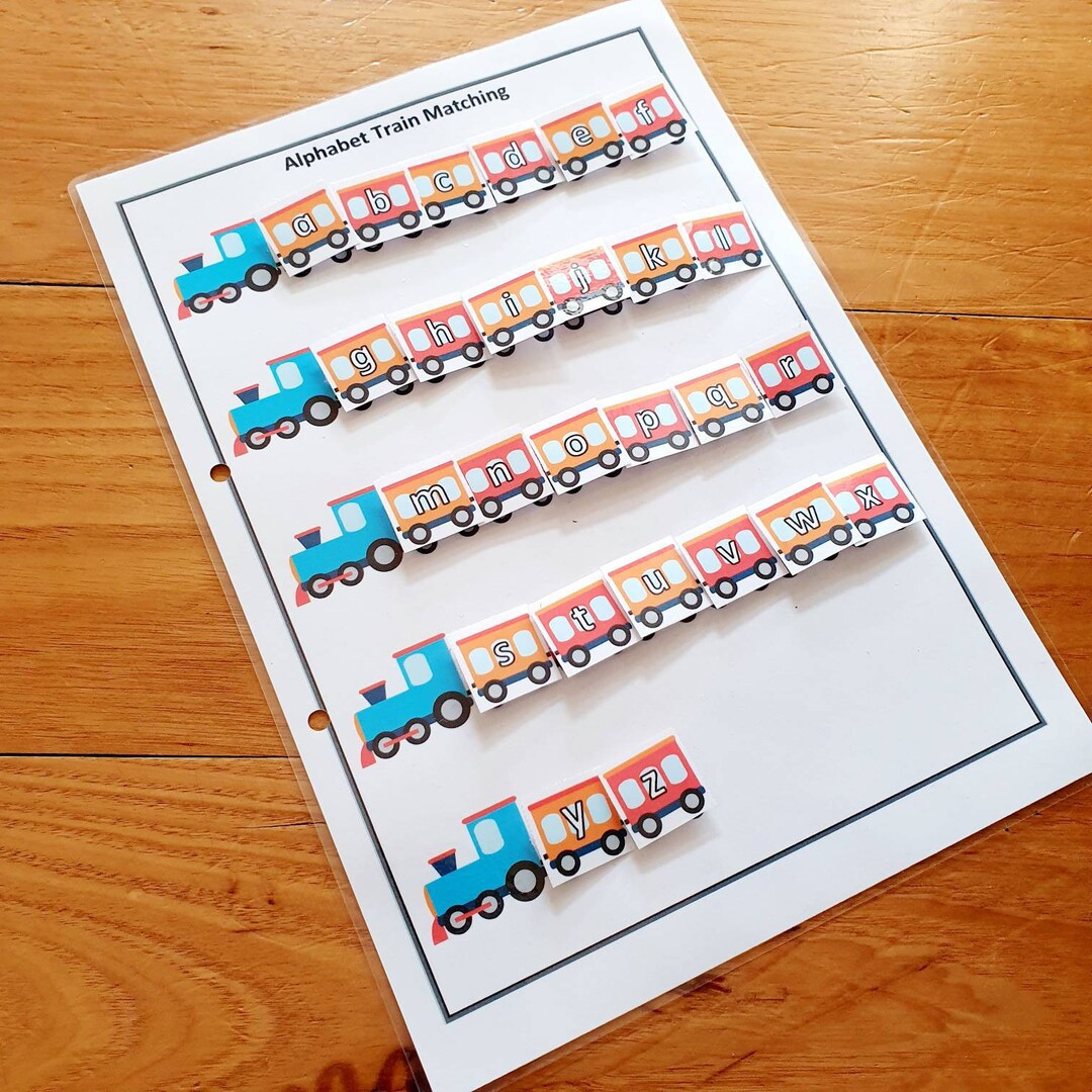 Alphabet Train Matching Busy Book Page, Printable, Alphabet, Literacy ...
