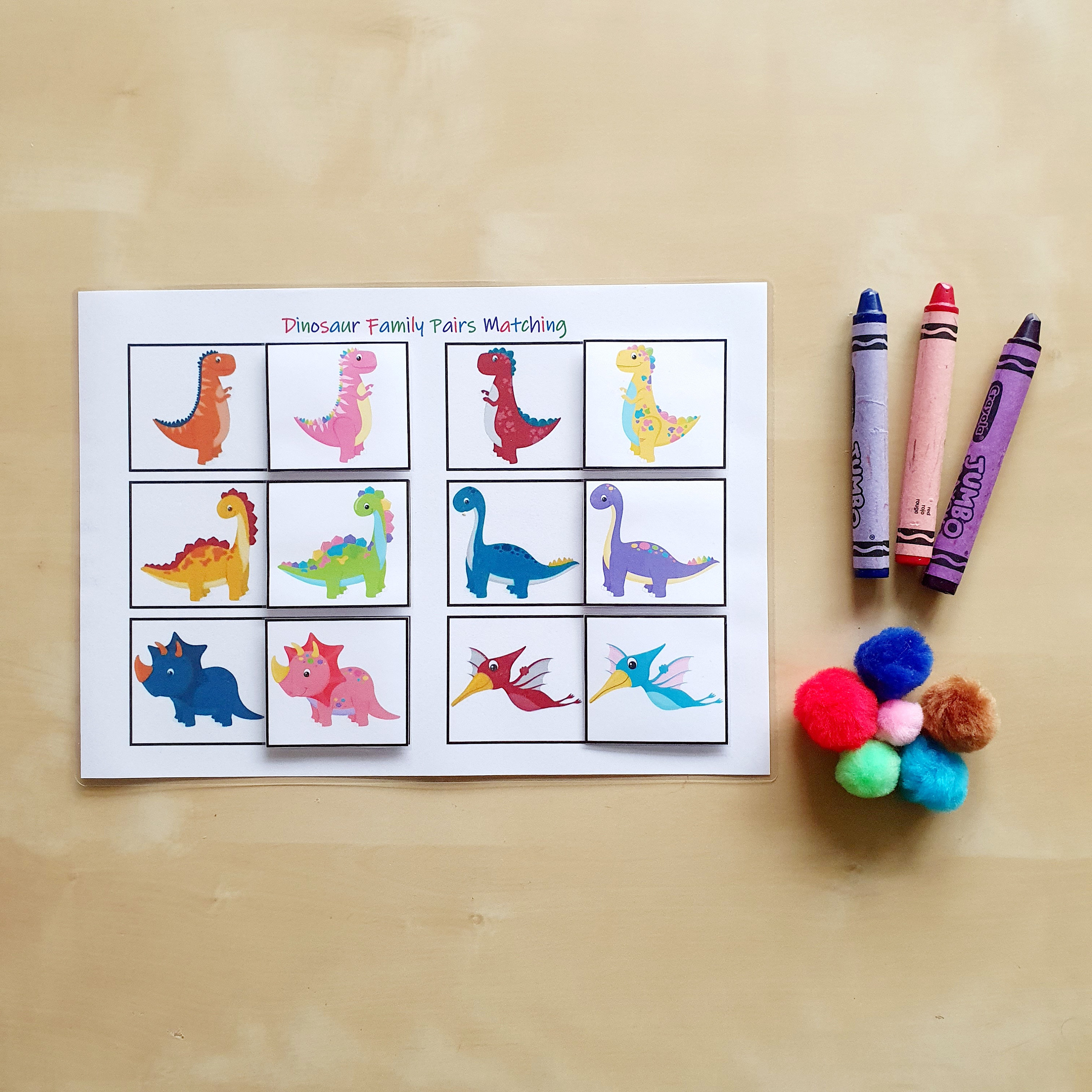 Dinosaur Mini Bundle Printable Busy Book Matching Dinosaur - Etsy