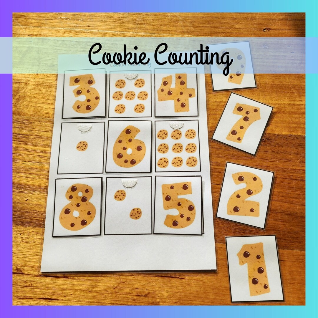 Cookie Counting Printable, Numbers Maths Busy Book, Homeschool ...