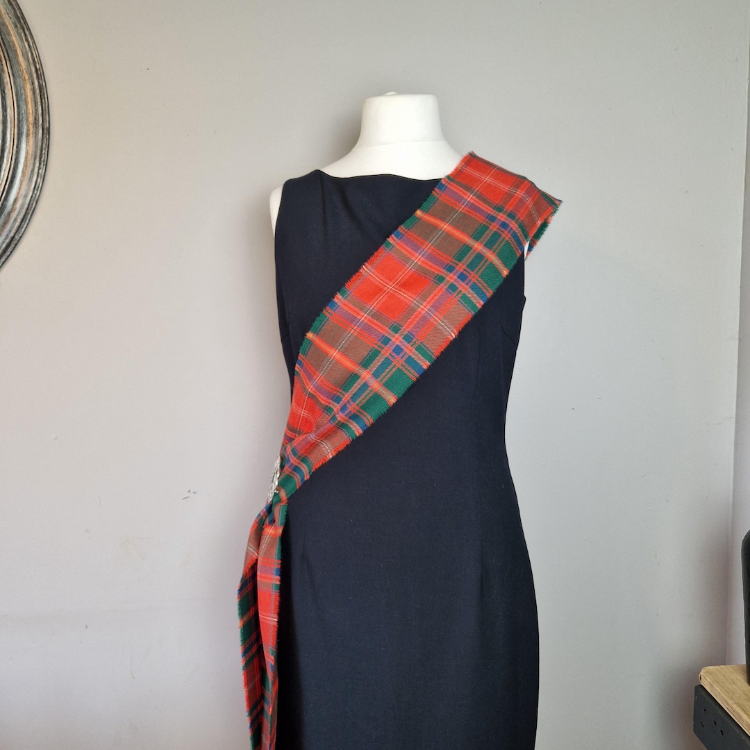 Somerville 100% Pure Wool Tartan/plaid Self Fringed Sash 220cmx13.5cm ...
