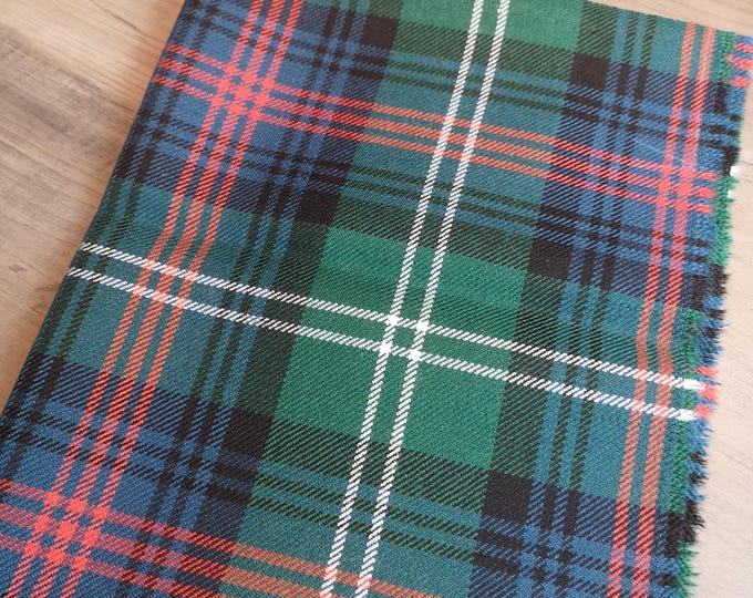 Sutherland Ancient OC Tartan / Plaid 100% Wool Fabric Offcut Perfect ...