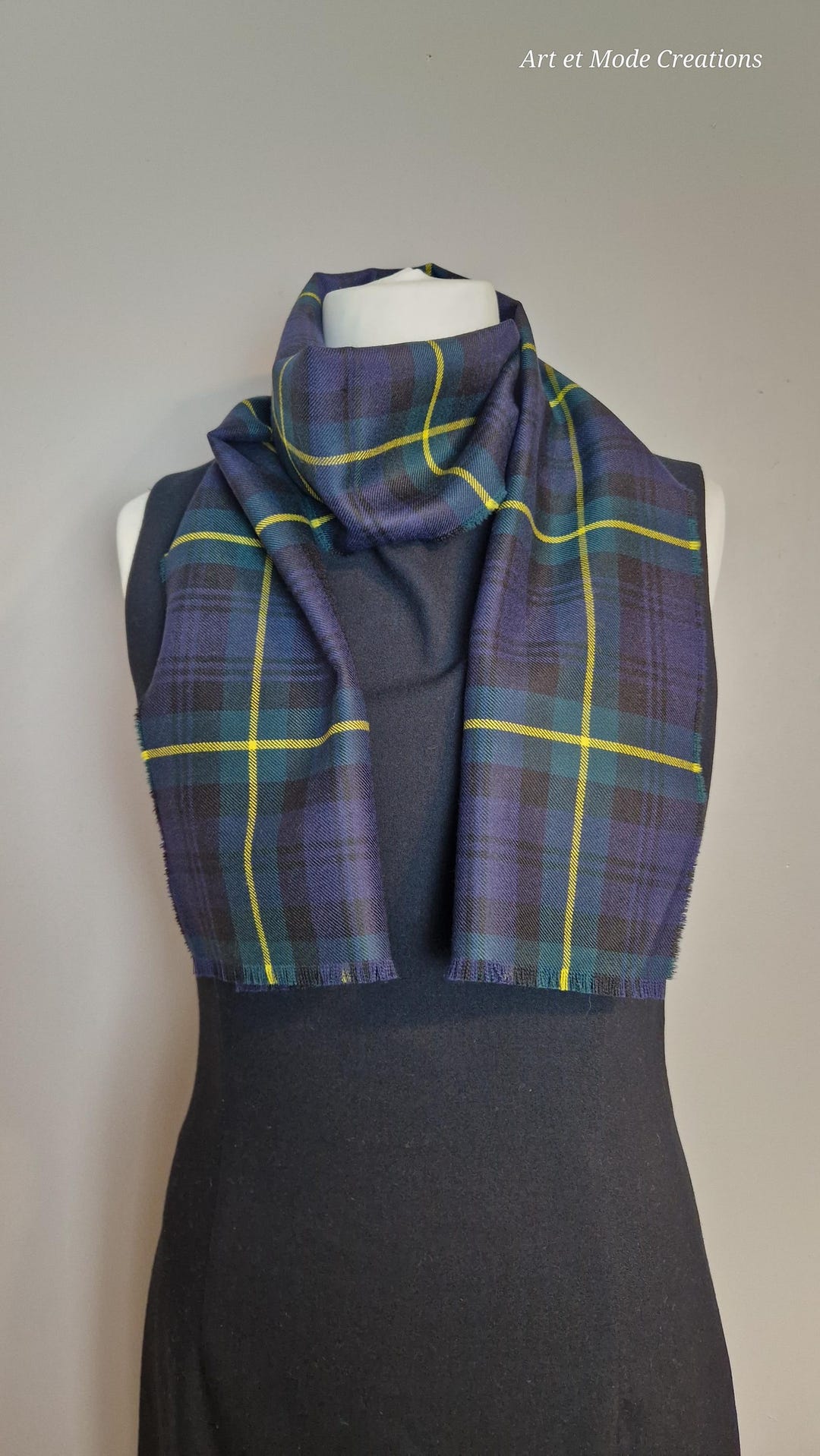 Gordon Clan Modern Tartan/plaid Scarf Made From 100% Pure New Wool ...