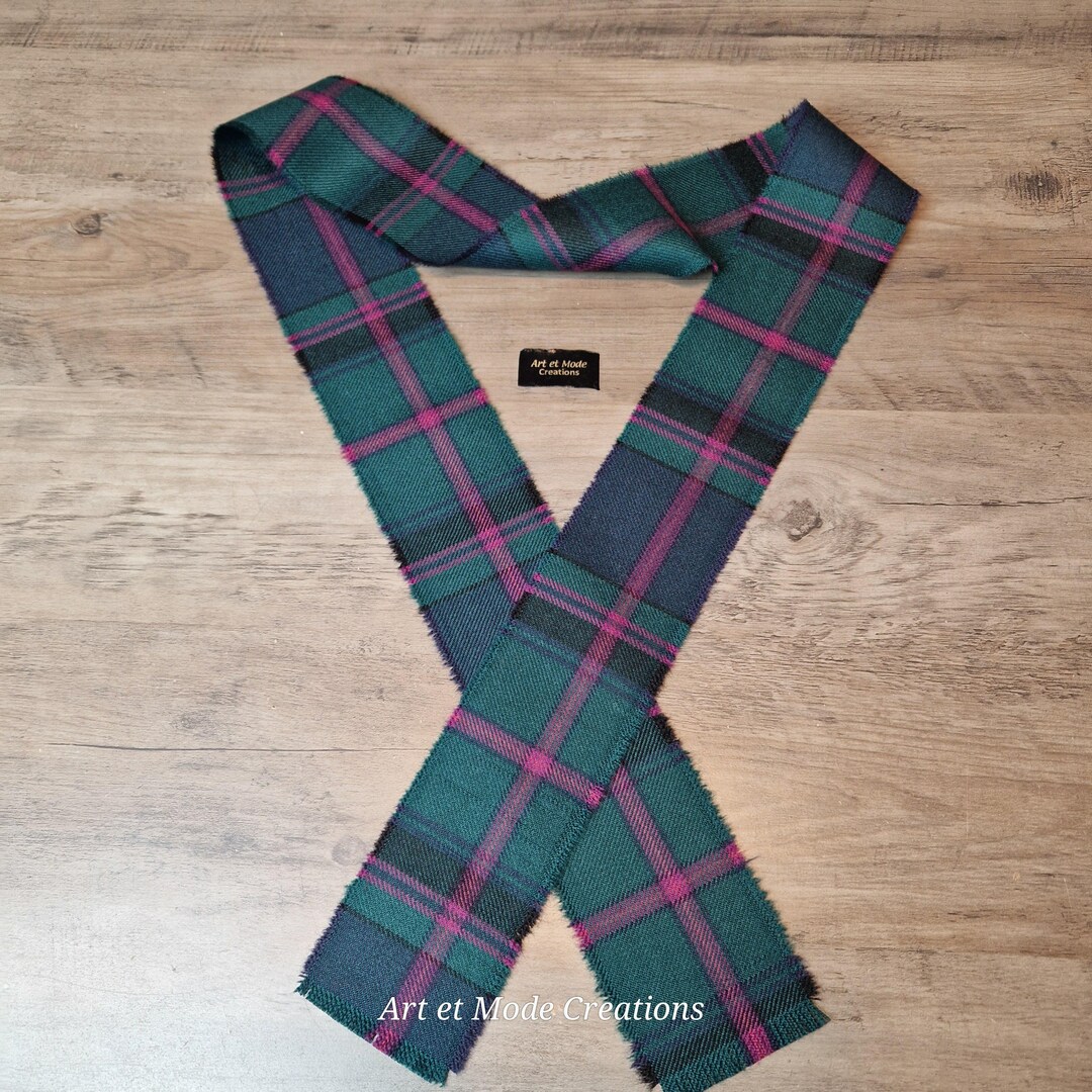 Cooper Modern OC 100% Wool Tartan/plaid Self Fringed Handfasting Ribbon ...