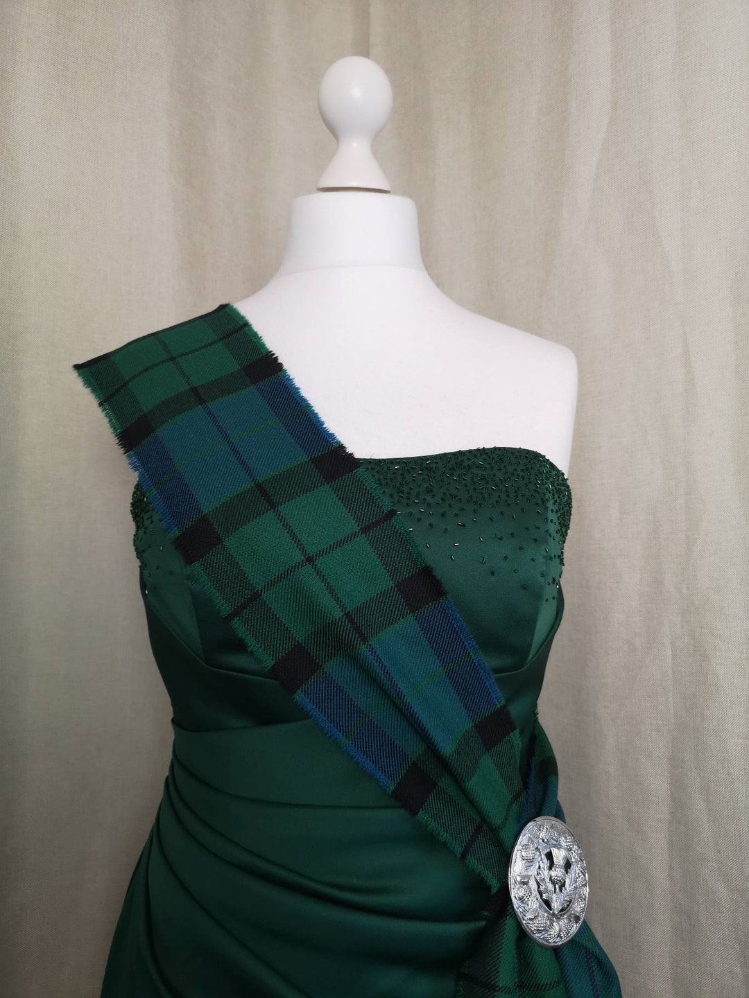 Mackay Ancient 100% Pure Wool Tartan/plaid Self Fringed Sash 220cmx15cm ...