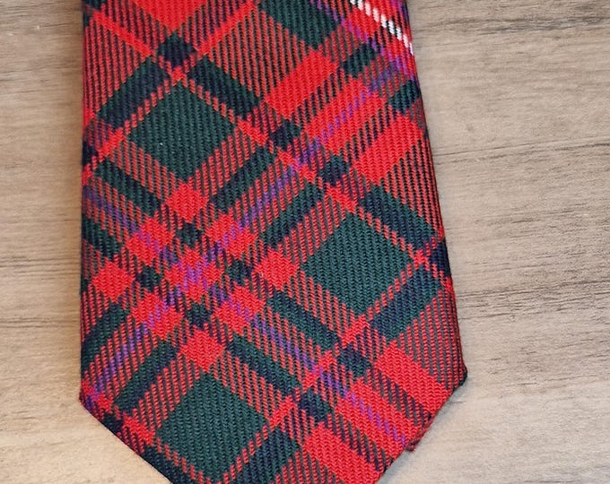 Mackinnon Modern Tartan / Plaid Neck Tie 100% Pure Wool 142cmx8cm - Etsy