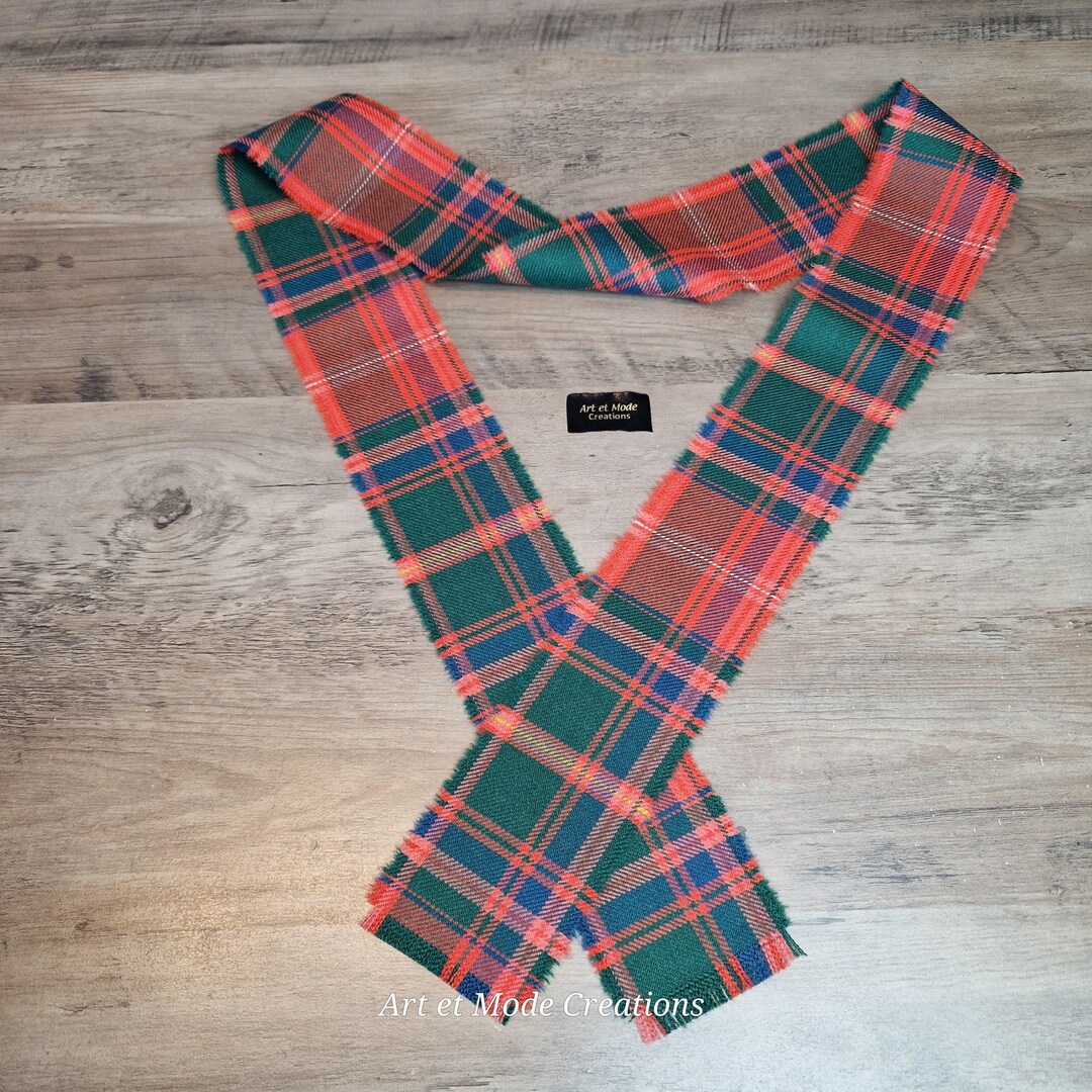 Somerville 100% Wool Tartan/plaid Self Fringed Handfasting Ribbon ...