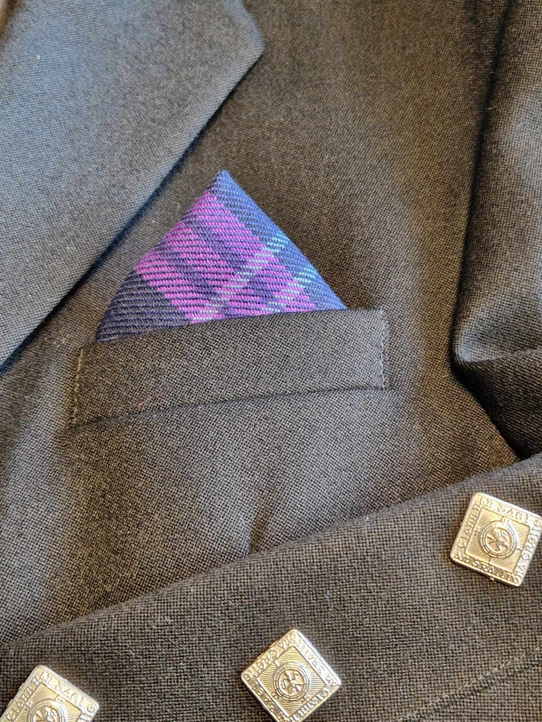 Great Scot 100% Pure New Wool Tartan/plaid Self Fringed Pocket/square ...
