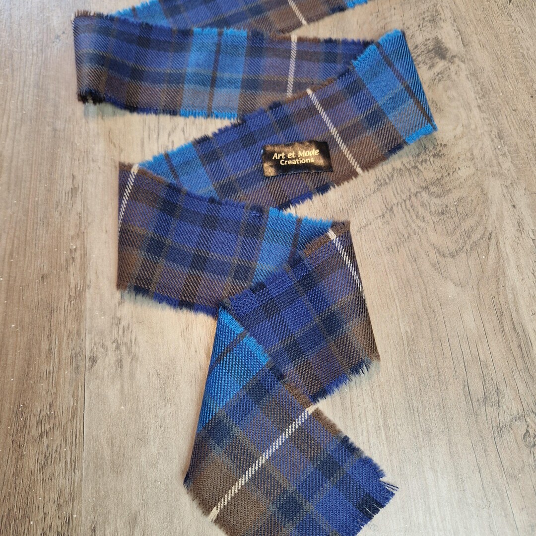 Buchanan Blue 100% Pure Wool Tartan/plaid Self Fringed Handfasting ...